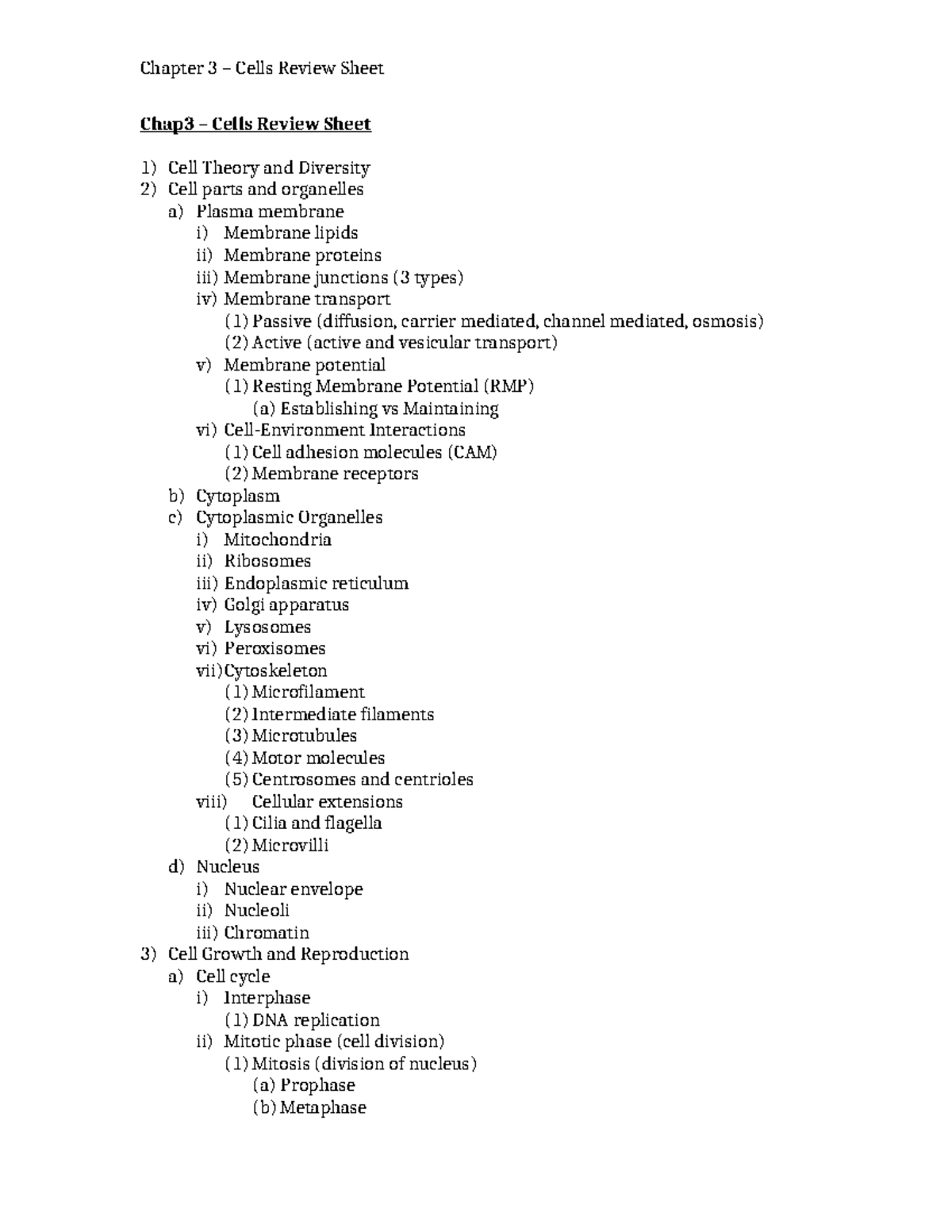 Chap3 â Cells Review Sheet 2018 (1) - Tagged - Chapter 3 – Cells Review ...
