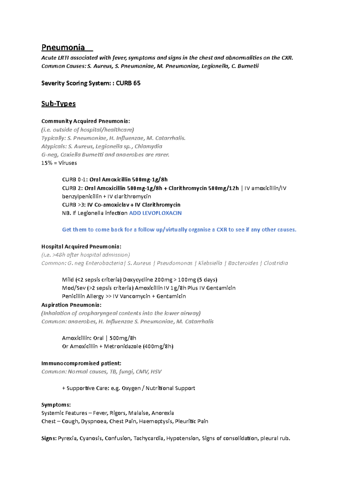 Respiratory: Pneumonia - Pneumonia Acute LRTI associated with fever ...