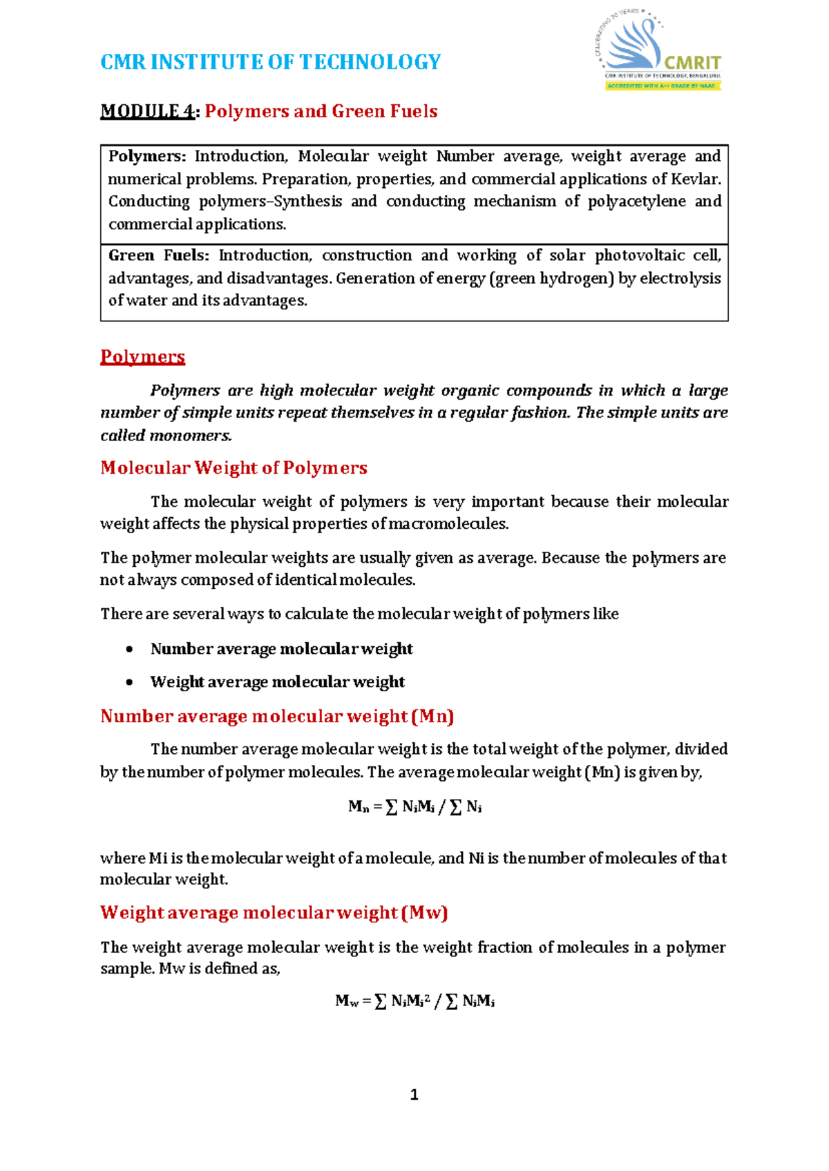 Module 4 notes 23-6-23 - Used as practice materials - MODULE 4 ...