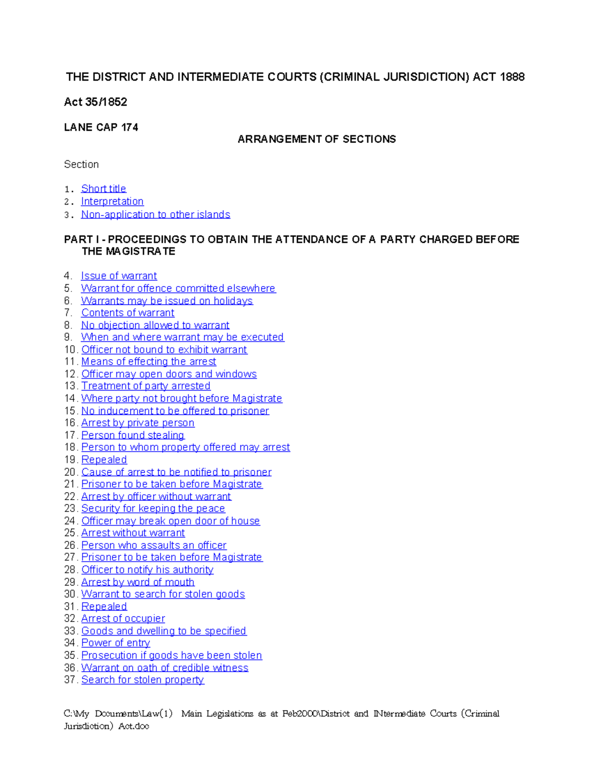 District and Intermediate Courts (Criminal) Act - Interpretation (1) In ...