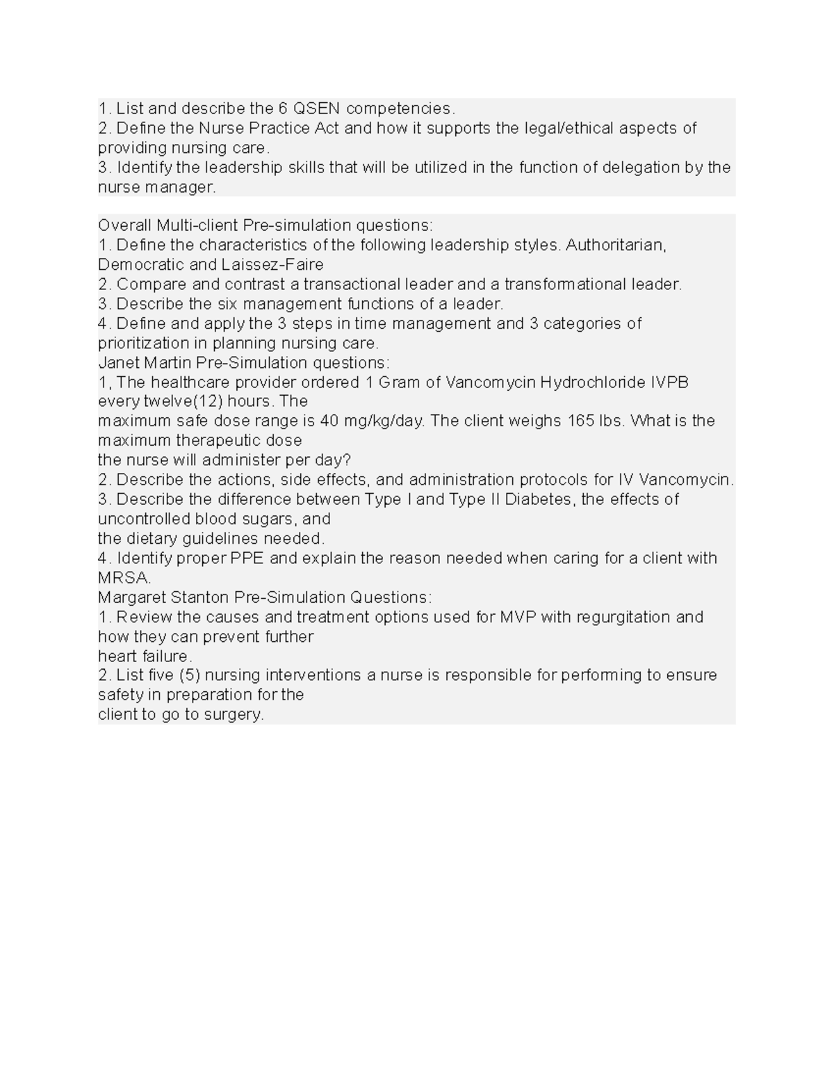 guide for nclex study notes - List and describe the 6 QSEN competencies ...