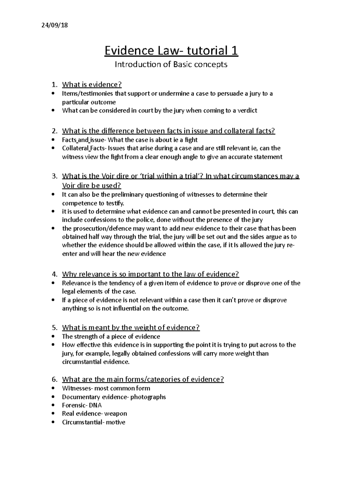 Evidence Tutorial 1 Introduction To Basic Concepts What Is Evidence That Support Or
