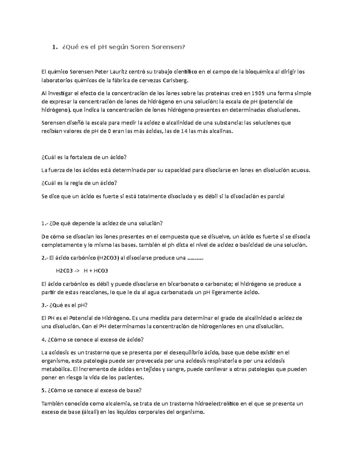 Qué es el p H según Soren Sorensen - ¿Qué es el pH según Soren Sorensen ...