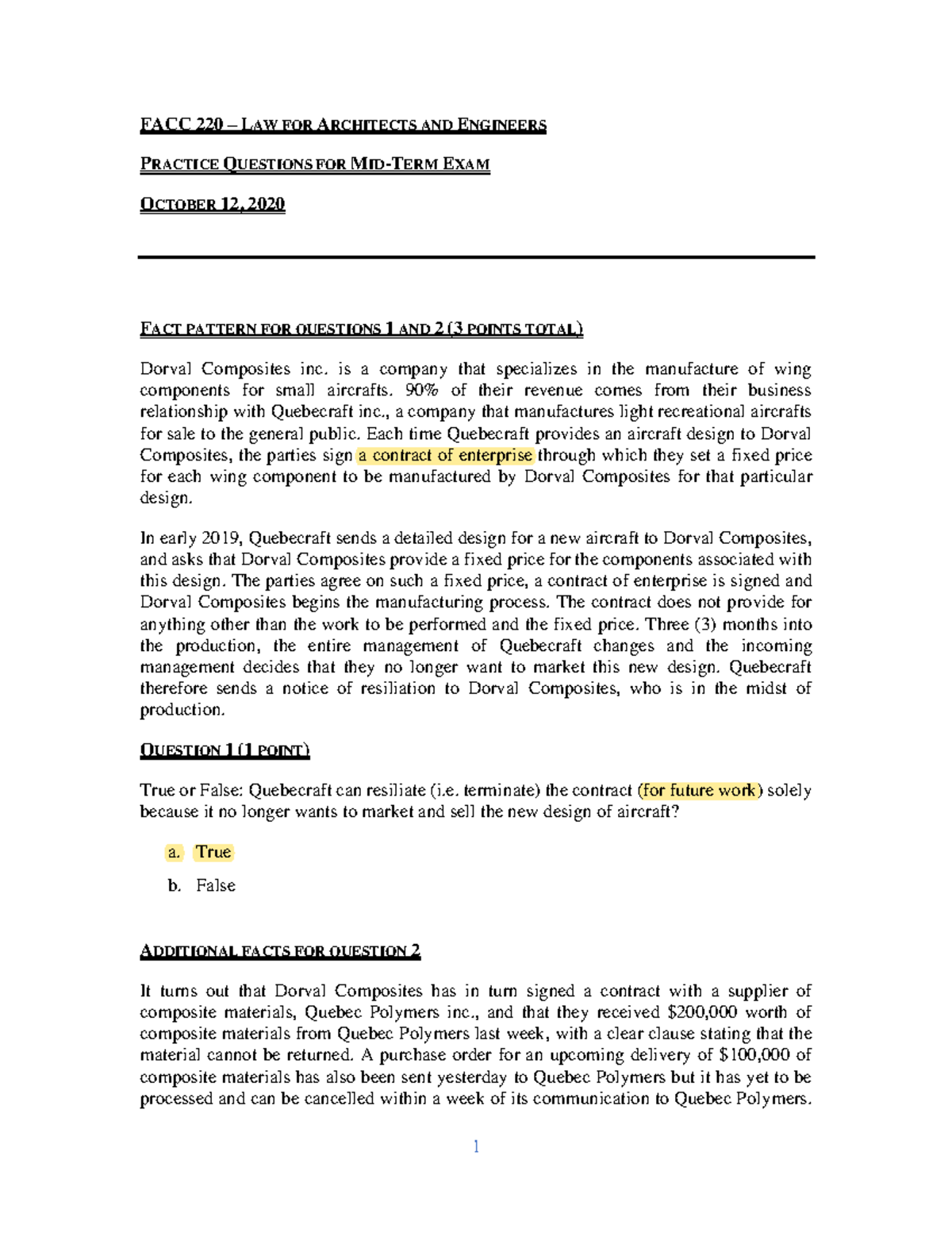 Practice Questions for Mid-Term - Warning: Popup annotation has a missing or invalid parent ...
