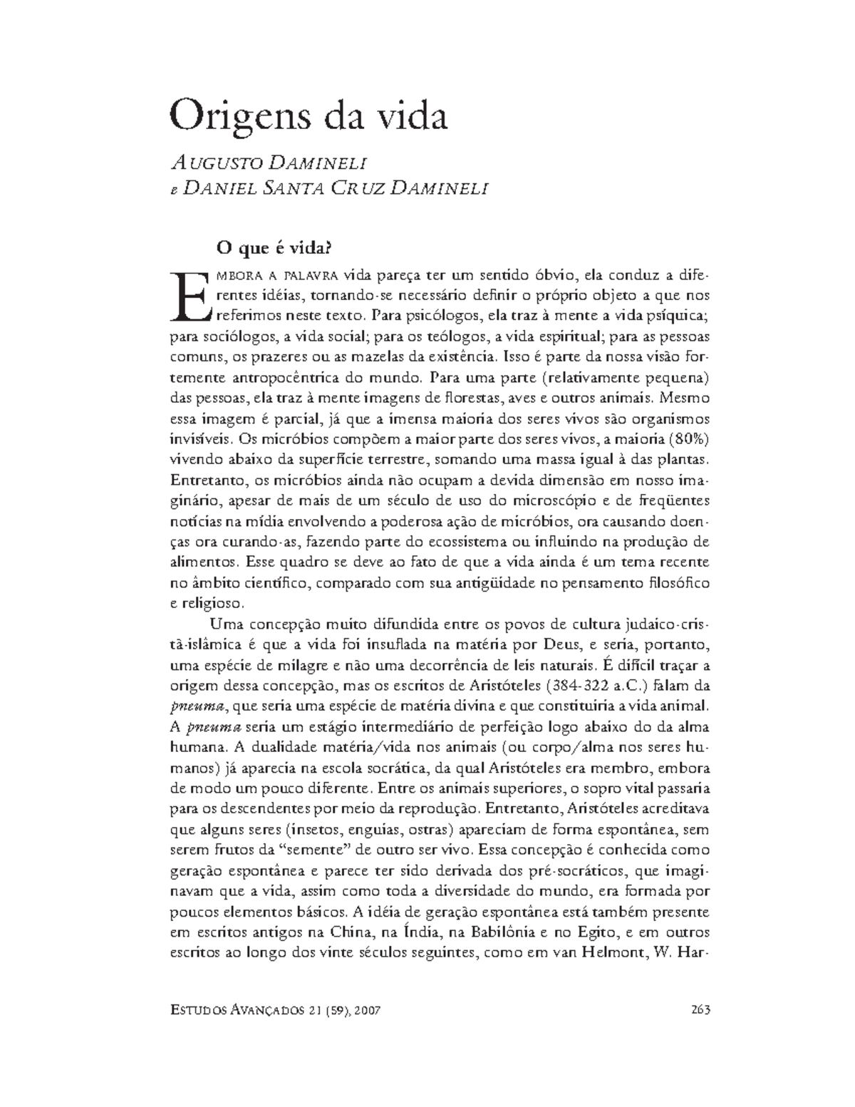 02- Origens da vida - Resumo bases biologicas - O que é vida? MBORA A ...