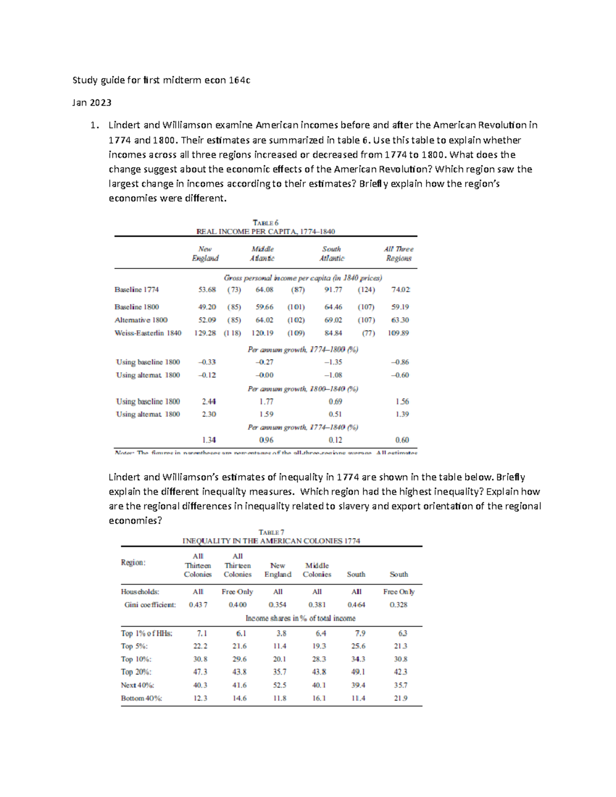 Study guide for first midterm econ 122a - Their estimates are ...