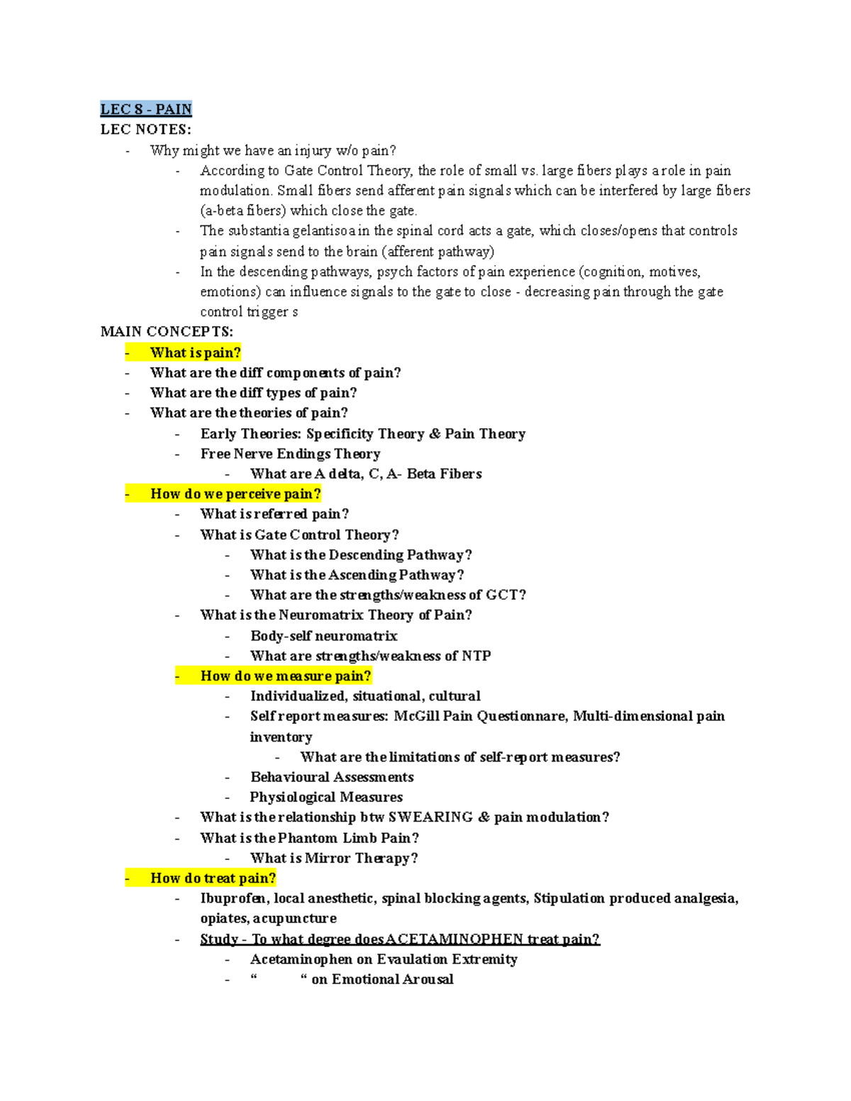 PSY333 Final Notes - Fall 2022, Professor Patricia Sanchez - LEC 8 ...