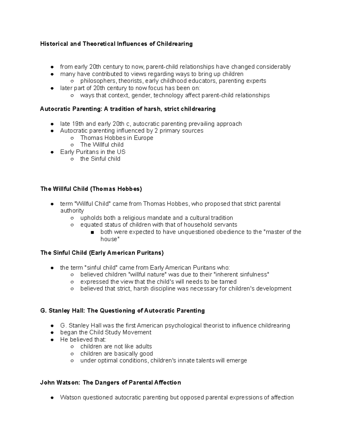 Child Parent Relationships Chapter 1 - Historical and Theoretical ...