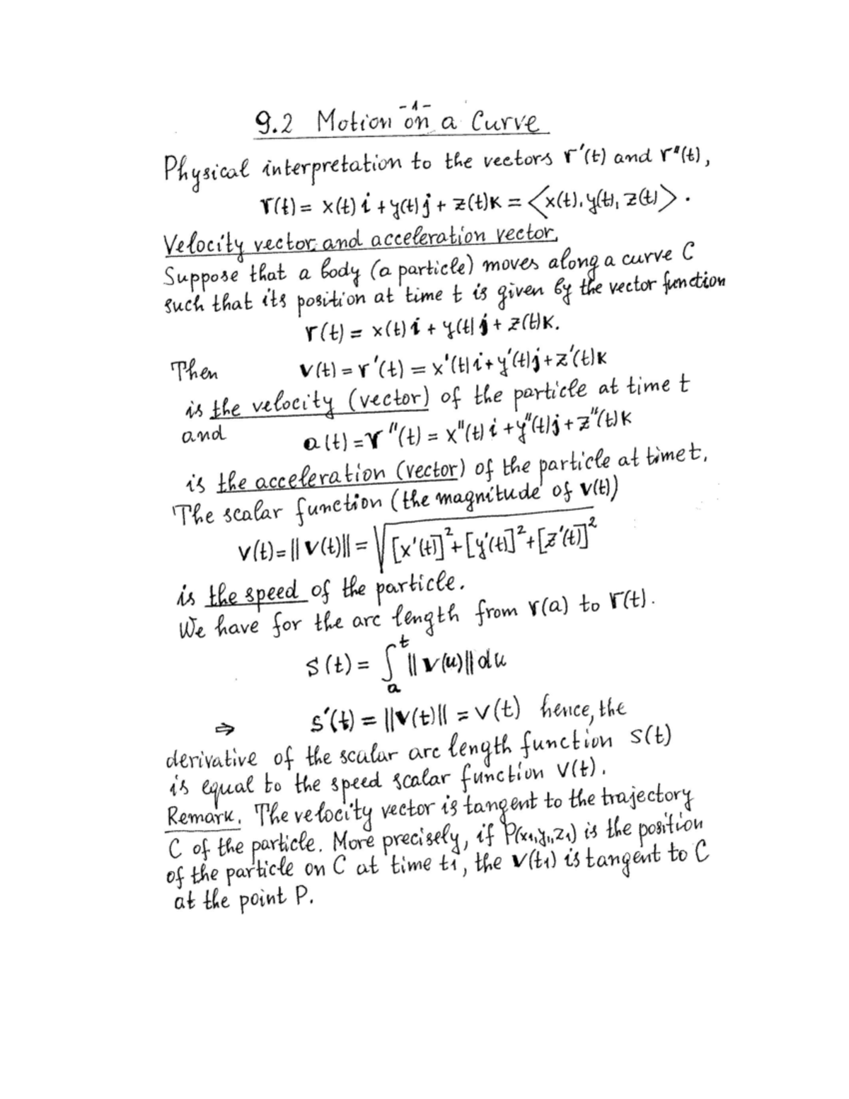 9.2 Motion on a curve lecture - ENGR 233 - Studocu
