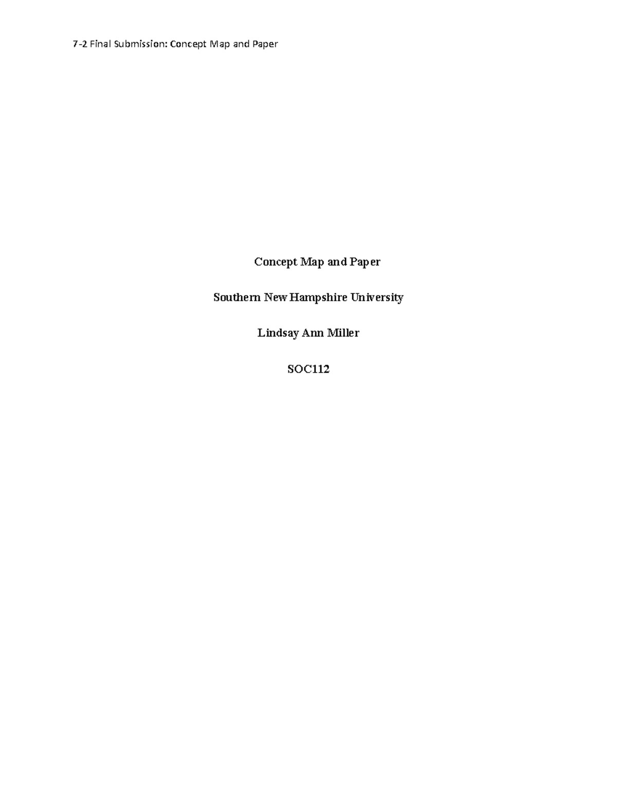 5-2 Final Project Creating Connections - Concept Map and Paper Southern ...