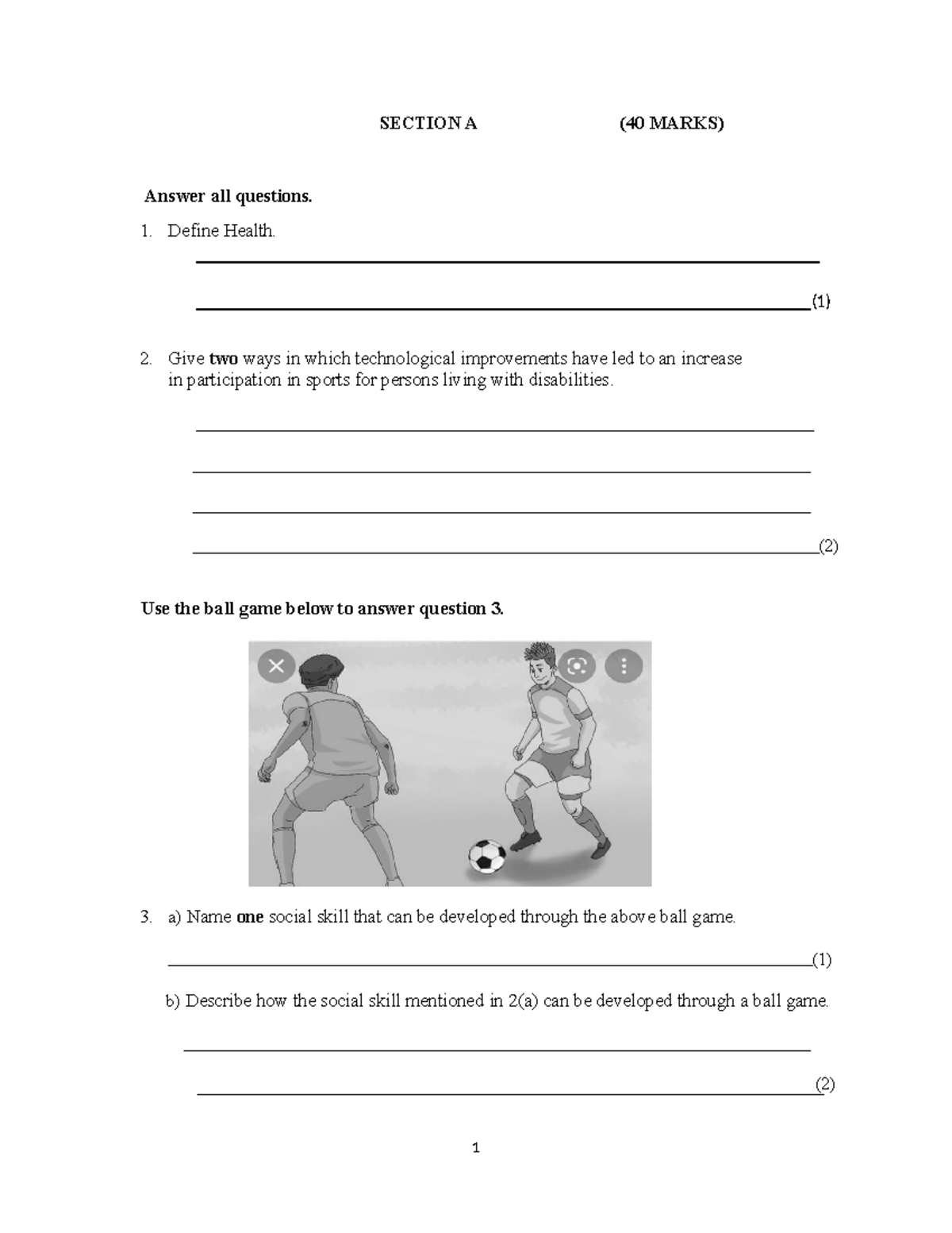 2022 MOCK EXAM PE Final - PE mock exam 2024 - SECTION A (40 MARKS ...