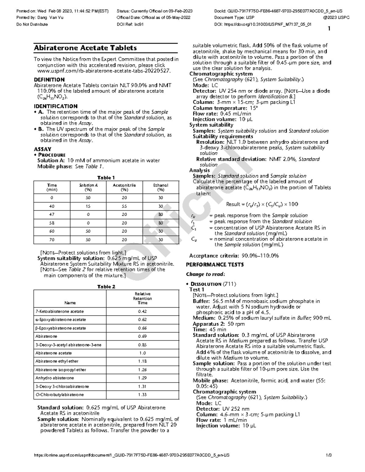 Abiraterone Acetate Tablets - DEFINITION Abiraterone Acetate Tablets ...