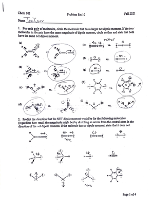General Chemistry 1 Week 14 Practice Problems Answer Key - Chem 101 f ...