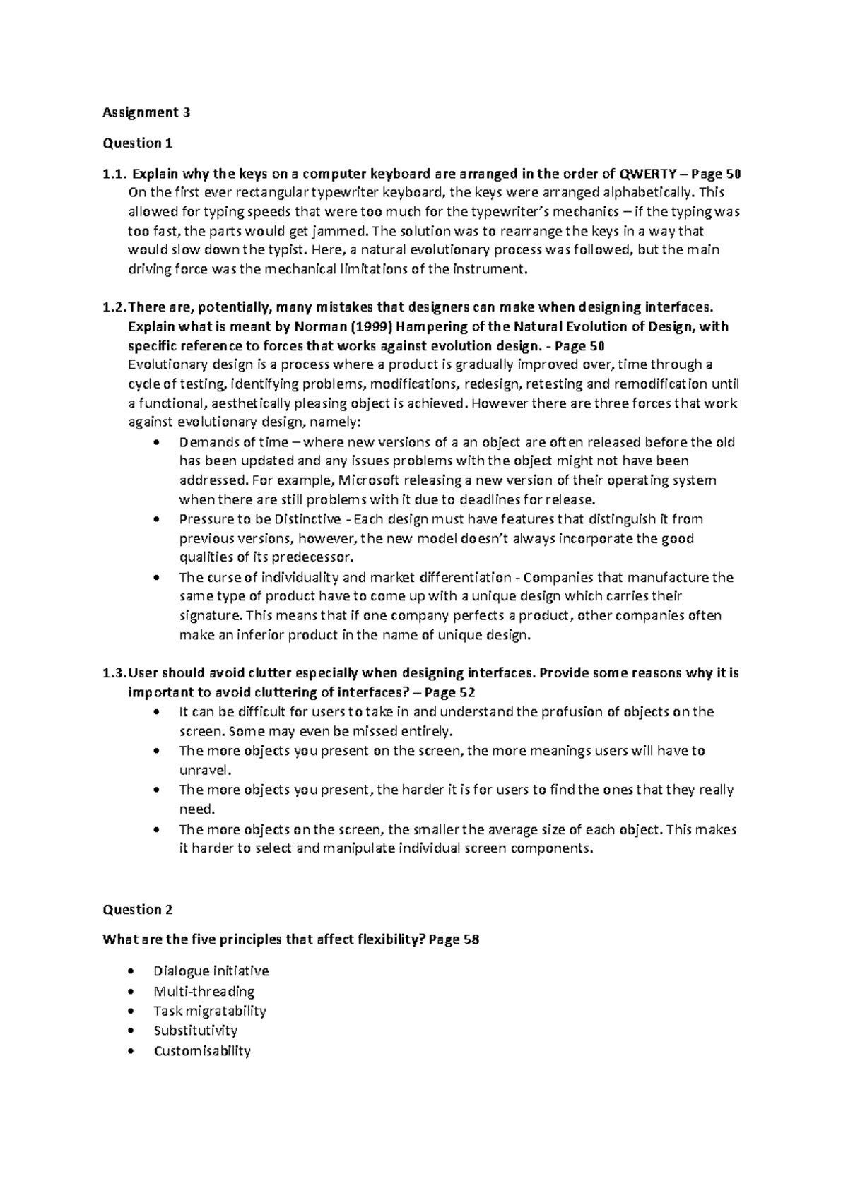 Human Computer Interaction 1 Assignment 3 - Assignment 3 Question 1 ...