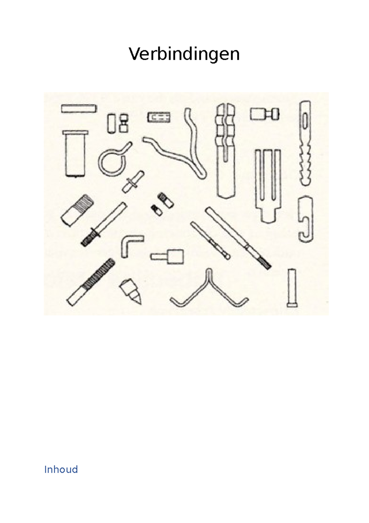 Machine onderdelen - Cijfer: 7 - Verbindingen Inhoud Verbinding 1 ...
