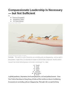 Page Summary - 2/8/ BUSM 3031 I really enjoyed interviewing Amy Hill. She is currently the ...