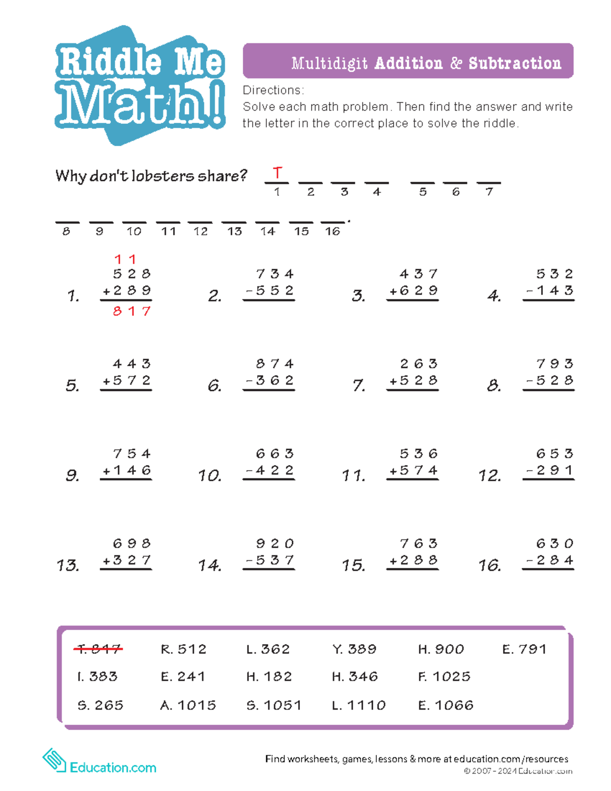 Math riddles combo 3 - Education - Math!Math! Riddle MeRiddle Me ...