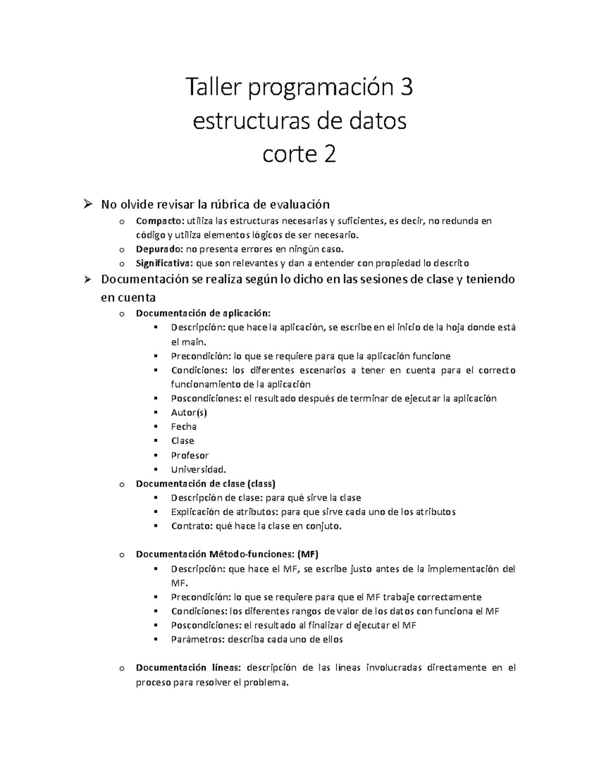 Taller programacion 3 - Taller programación 3 estructuras de datos ...