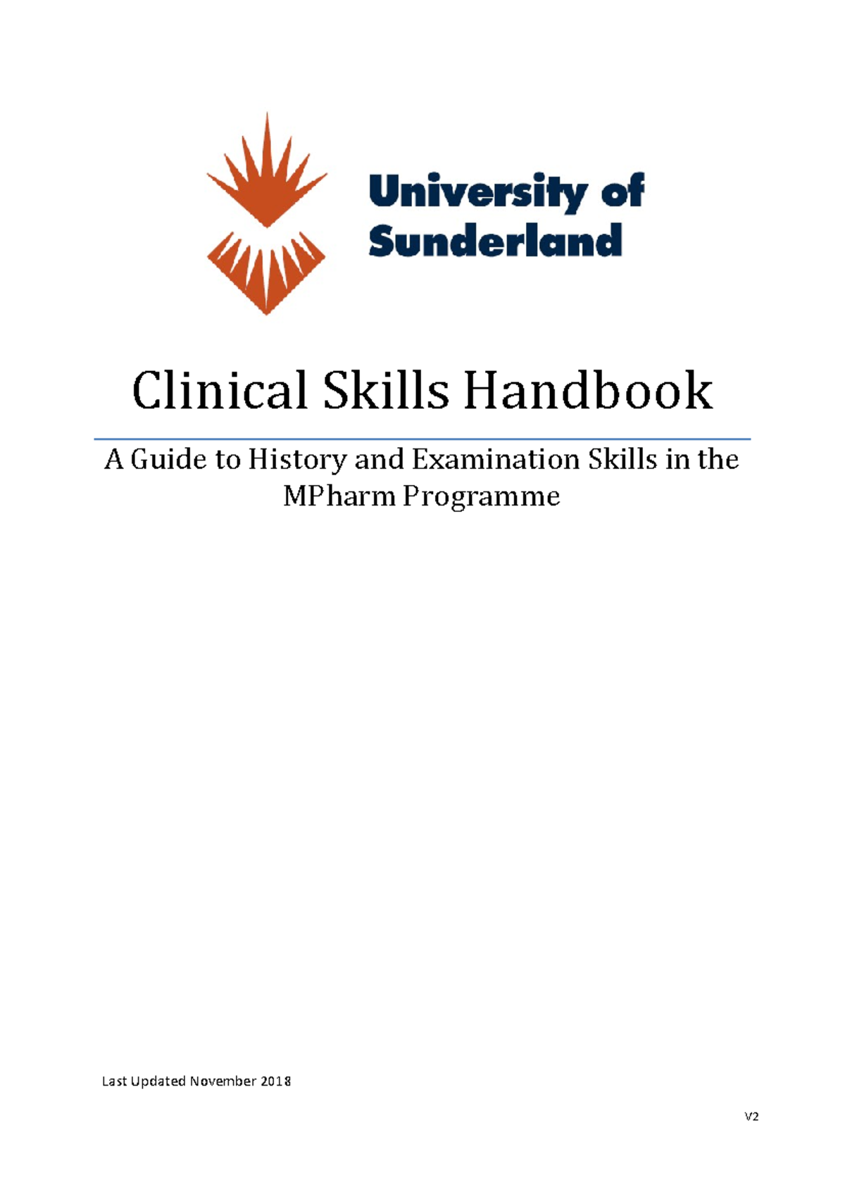 Clinical Skills Handbook 2019 updated September 2019 V3.docx WORD - V ...