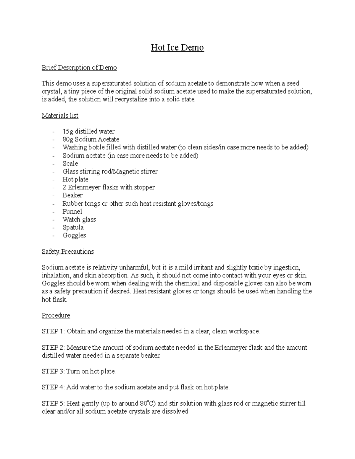 Hot Ice Demo - hot ice demo - Hot Ice Demo Brief Description of Demo This demo uses a ...