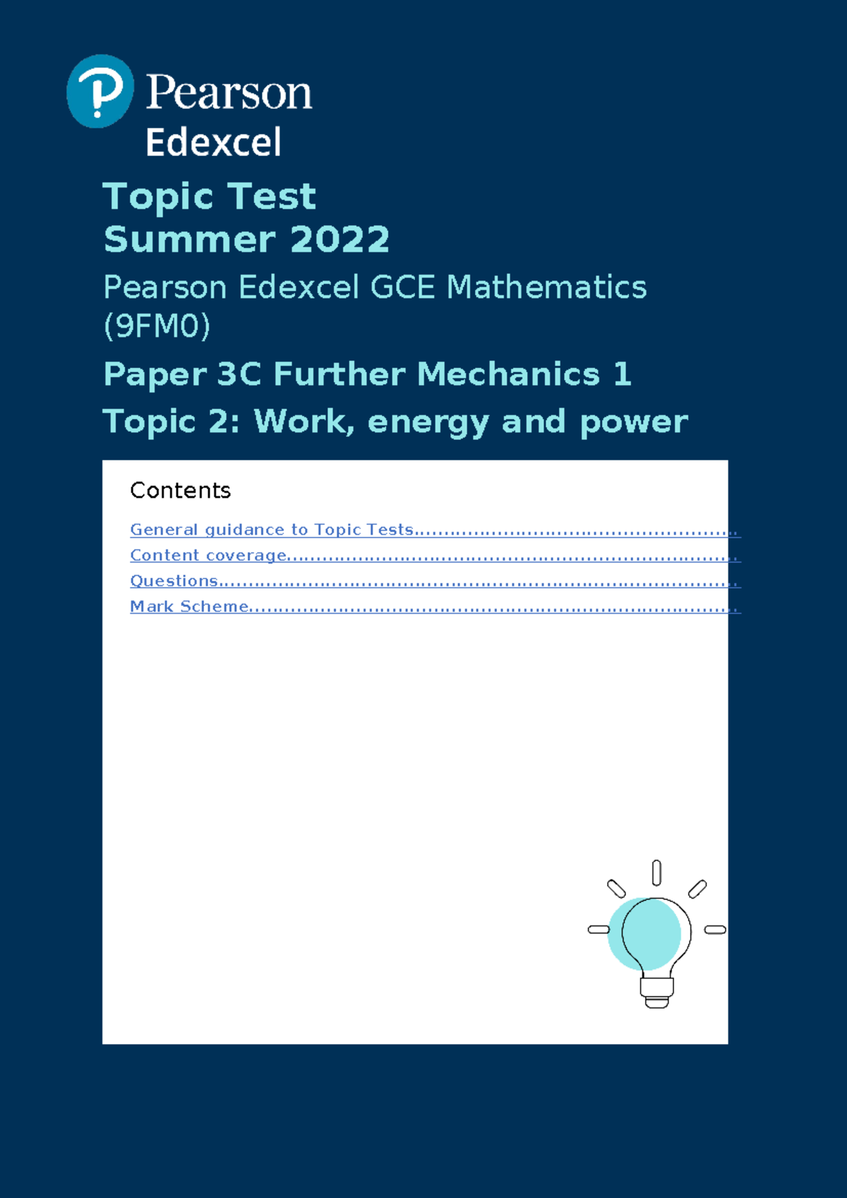 9FM0-3C Further Mechanics 1 Set 1 Topic 2 Work Energy and Power word ...
