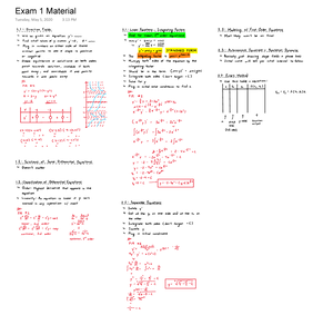 Exam 3 Material - Exam 3 notes - MATH 222 - Exam 3 Material Wednesday ...