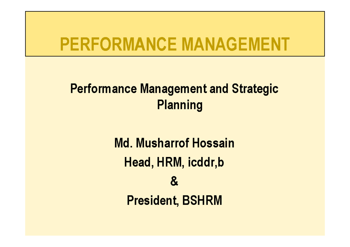 Chapter three : performance indicators and measurement - Fundamental of ...