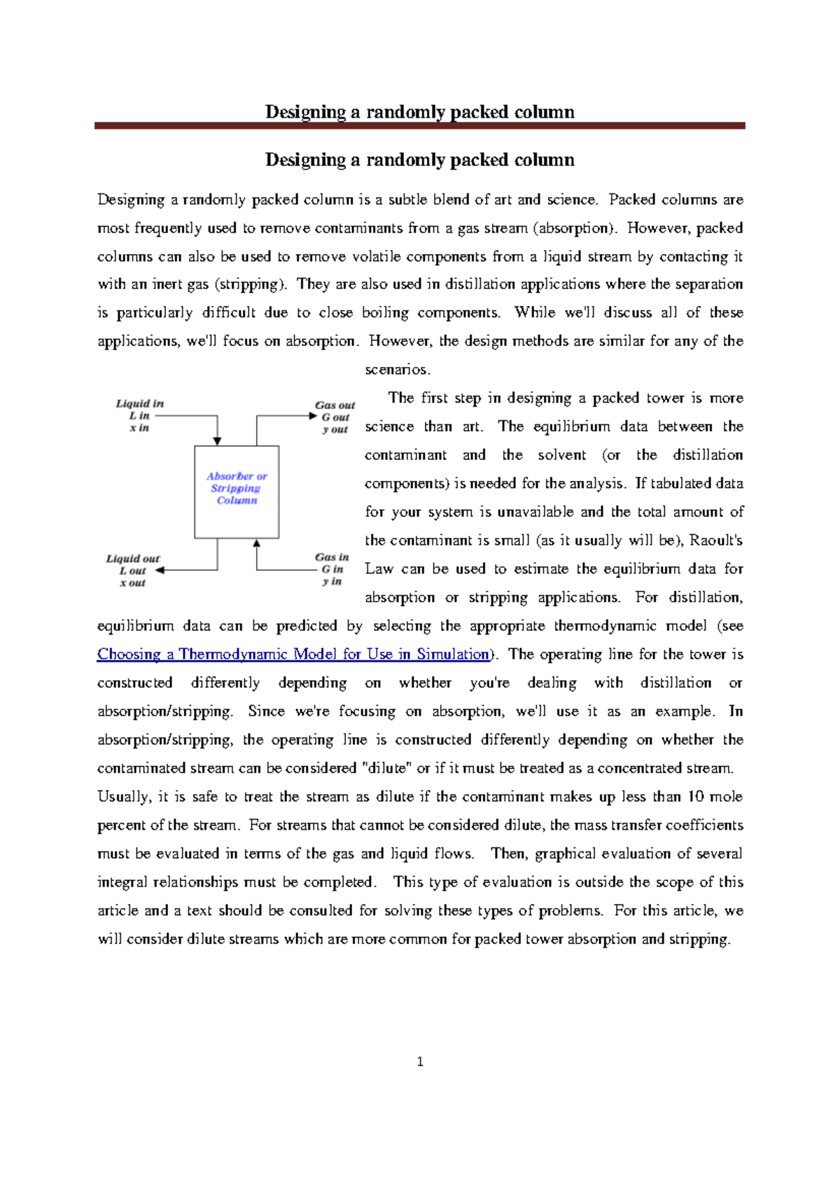 KKEK 2158 Designing a randomly packed column - Designing a randomly ...