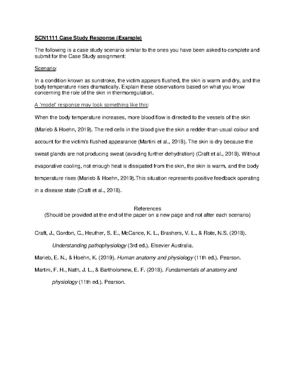 SCN1111 Case Study Response (Example) - Explain these observations ...