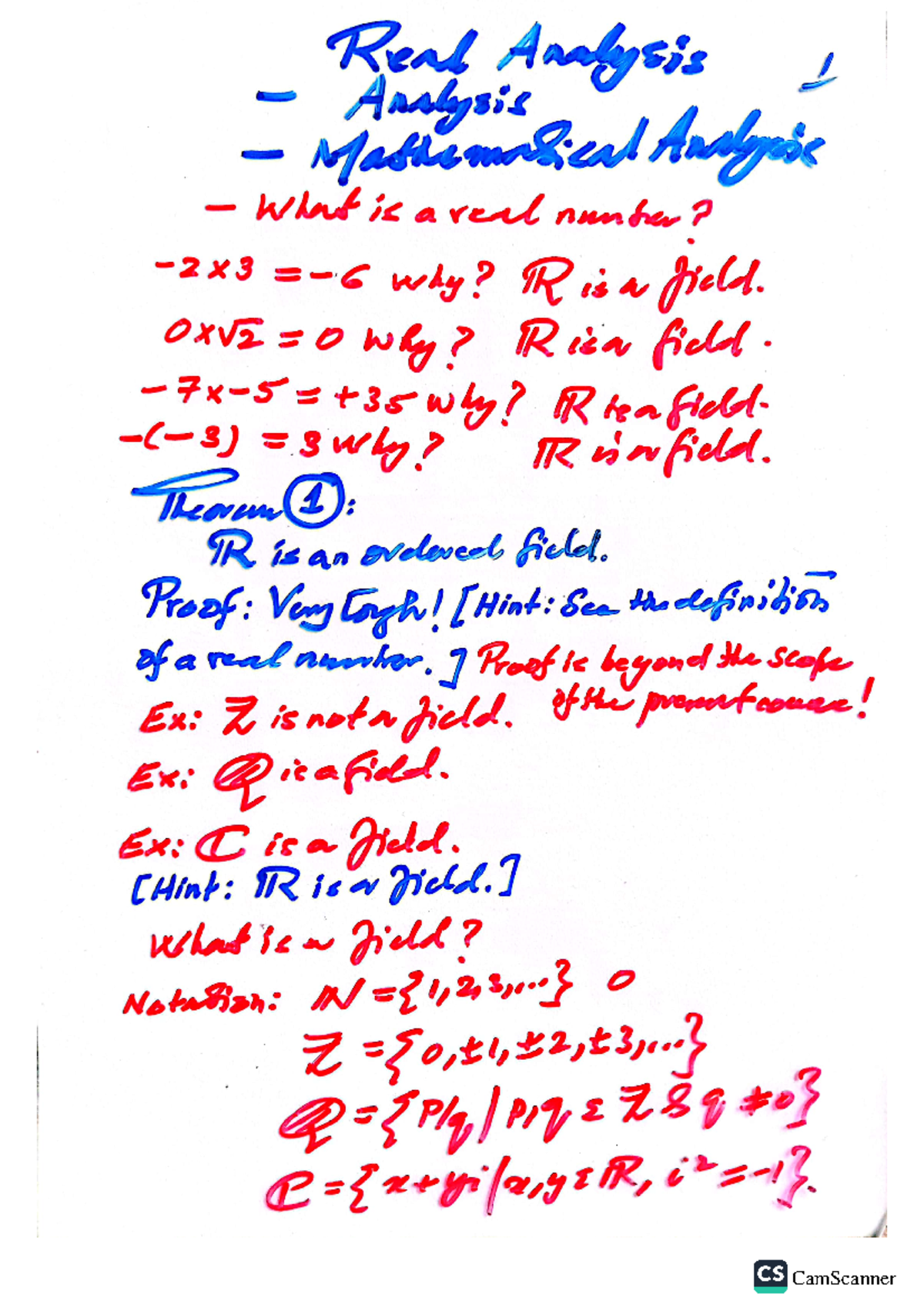 Lecture-1 - chap 1 - Real Analysis Analysis 1 Massematical Andyin What is a real number? why? R ...