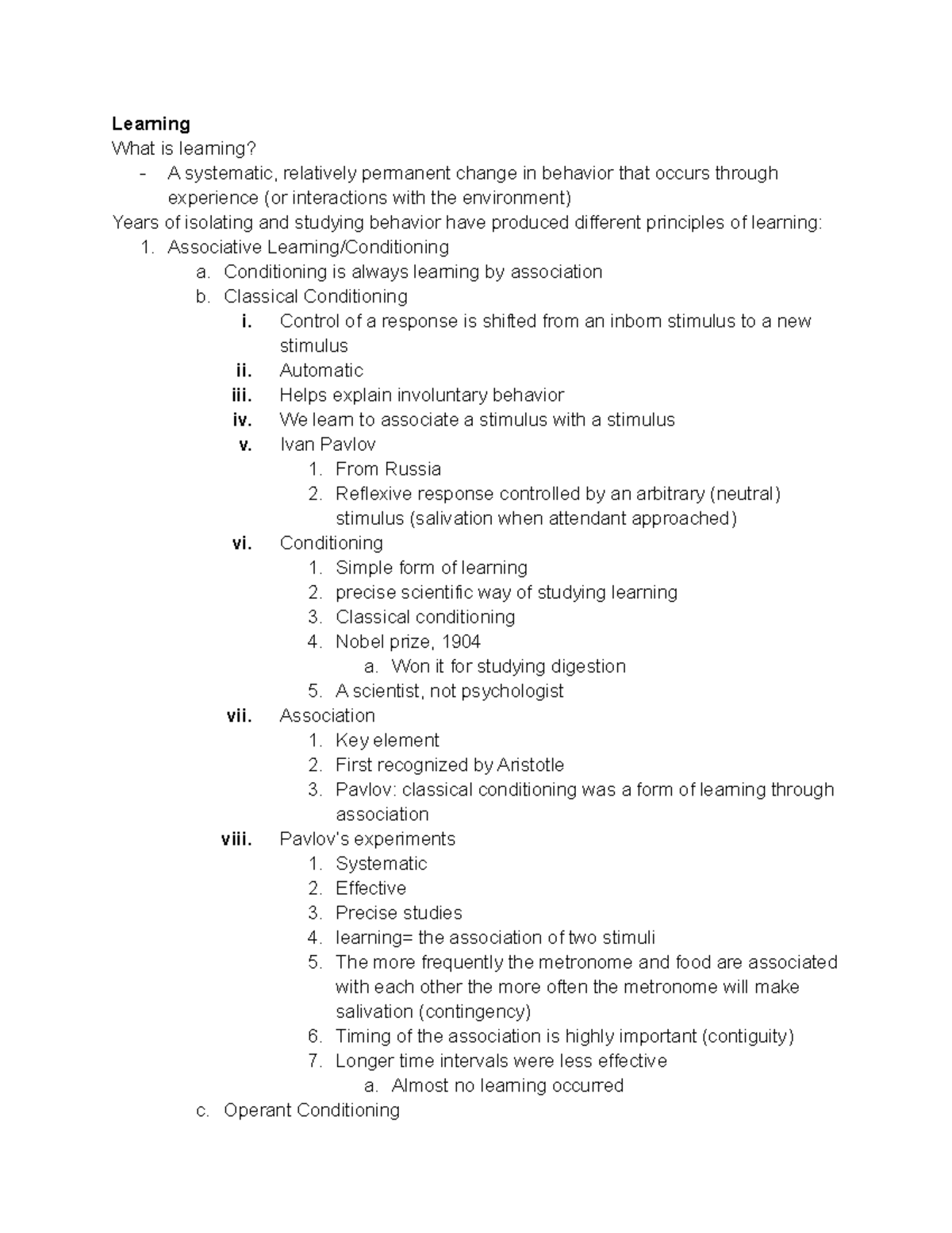 Chapter 5 - Learning What is learning? - A systematic, relatively ...