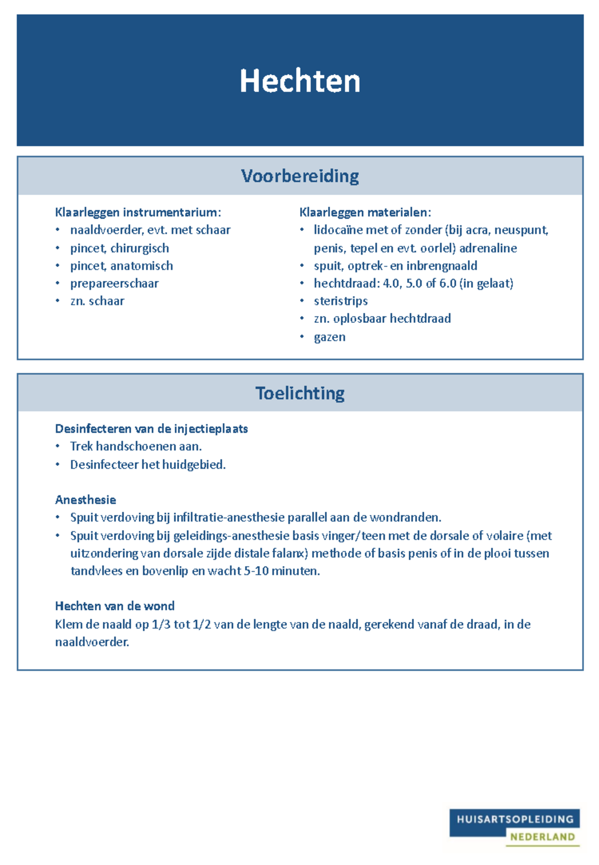 Hechten-vaardigheden - Hechten Voorbereiding Klaarleggen materialen ...