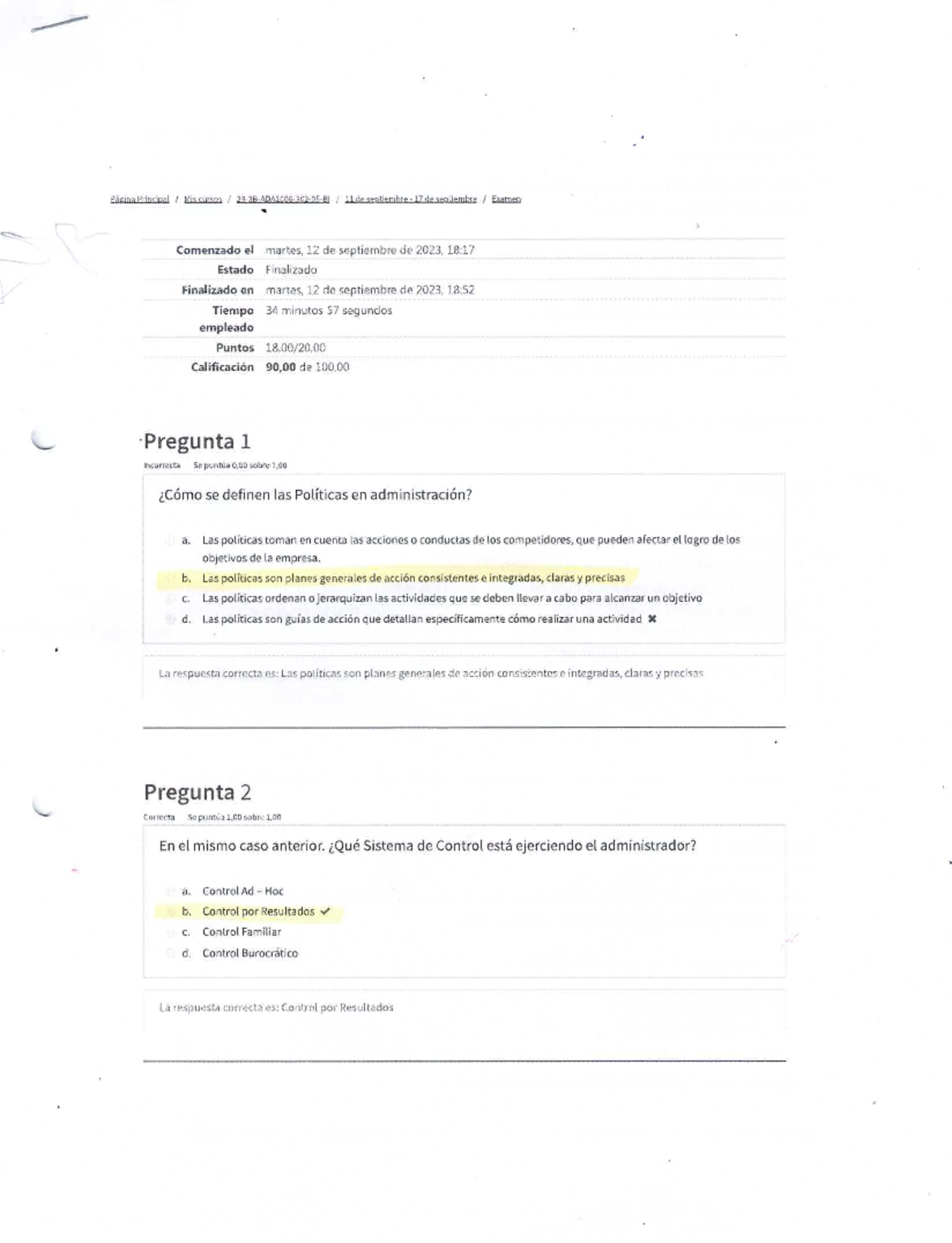 Examen Final - Administracion - Studocu