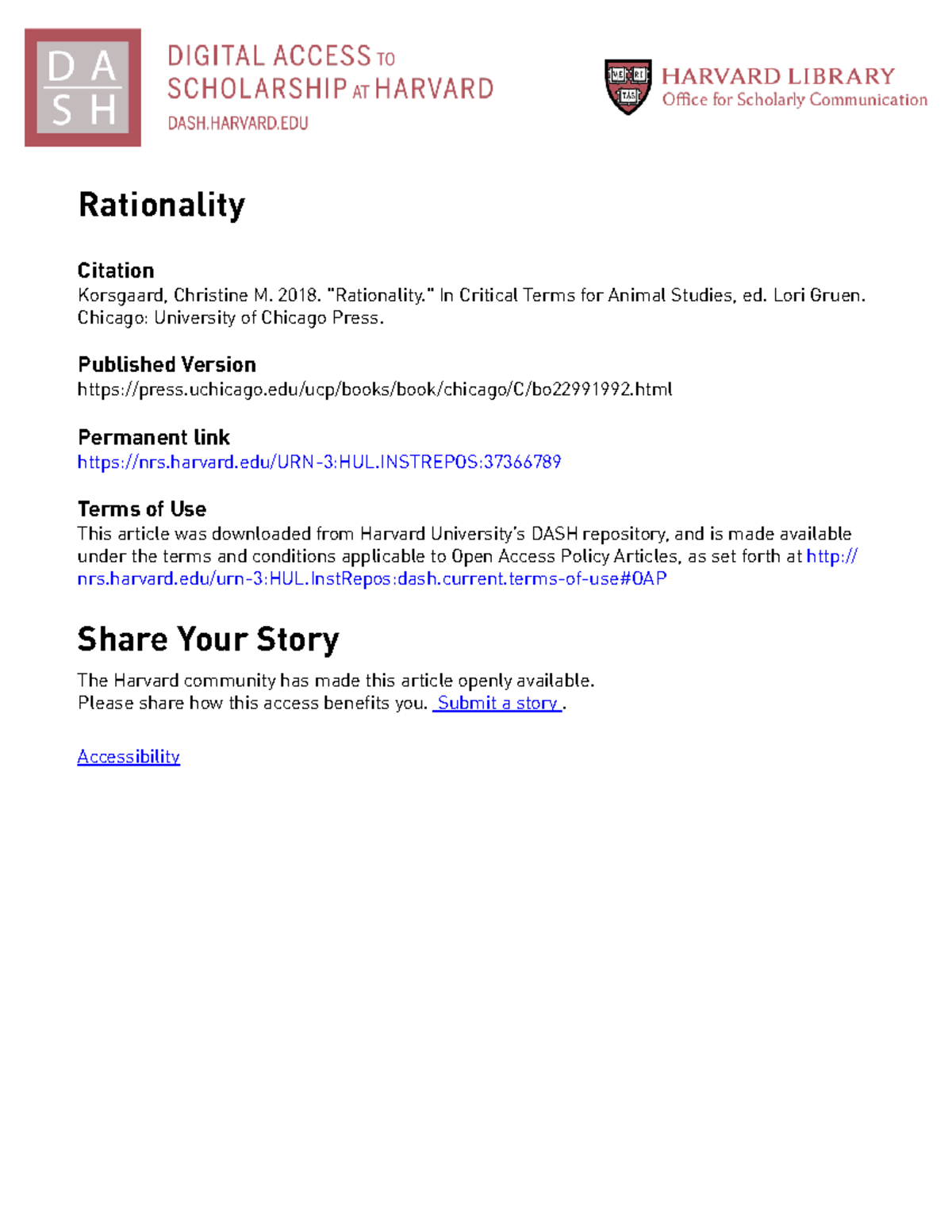 Korsgaard.Rationality.Ciritical Terms - Rationality Citation Korsgaard ...