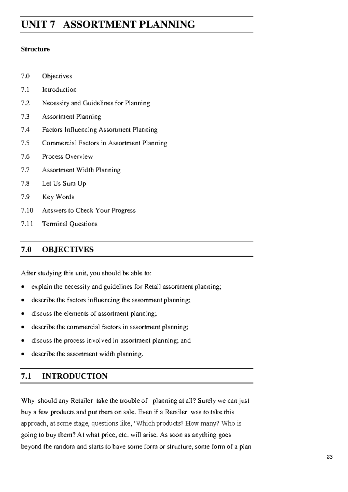 Unit-2b Assortment planning - Assortment Planning UNIT 7 ASSORTMENT ...