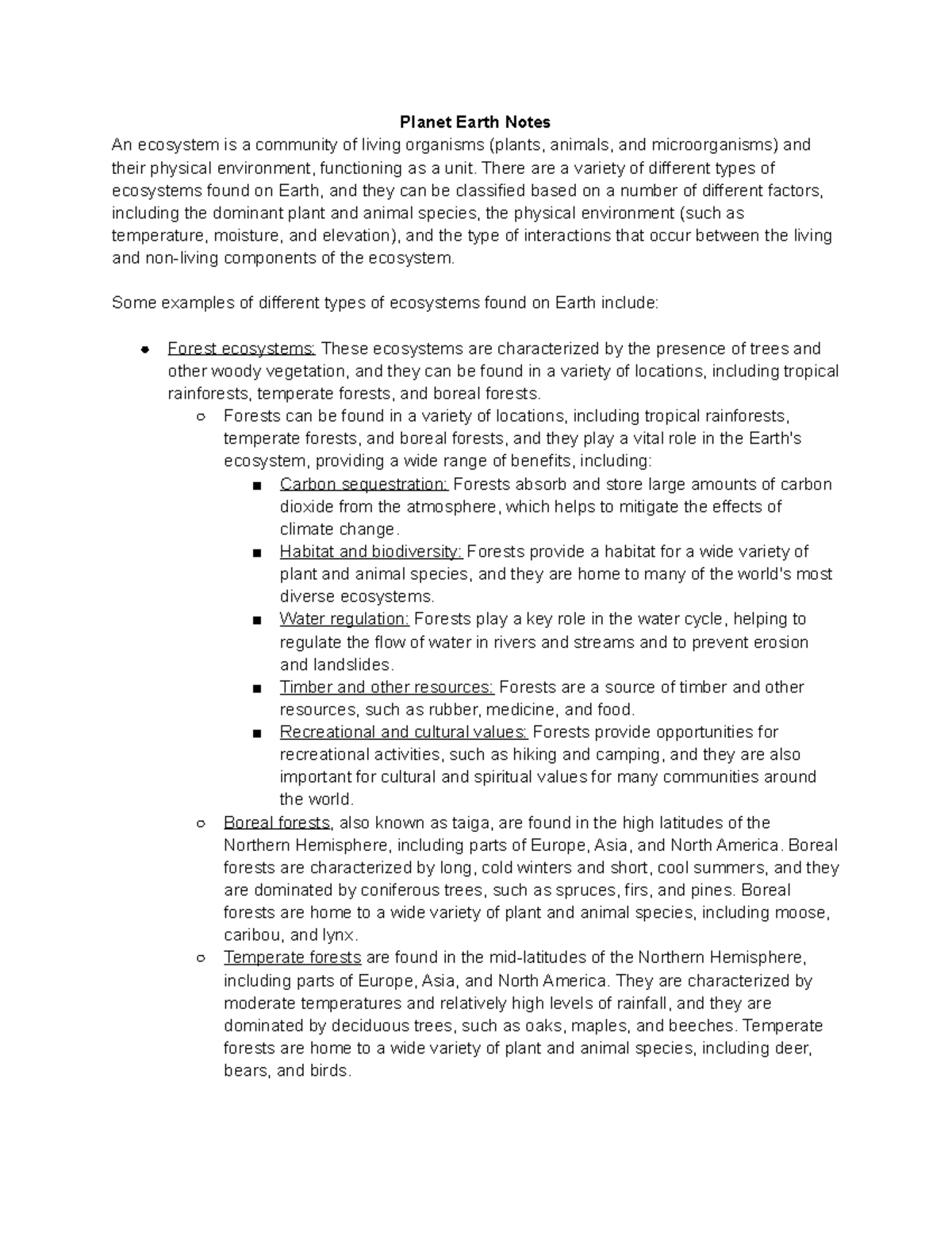 Planet Earth Notes - Different types of rocks. - Planet Earth Notes An ...