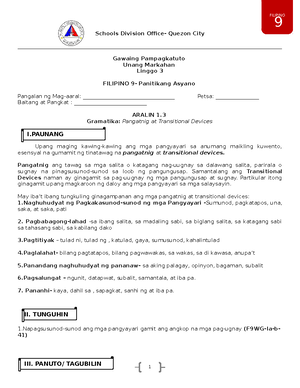 Creative Writing Module 1 Lessons 1,2, and 3 - SENIOR HIGH SCHOOL ...