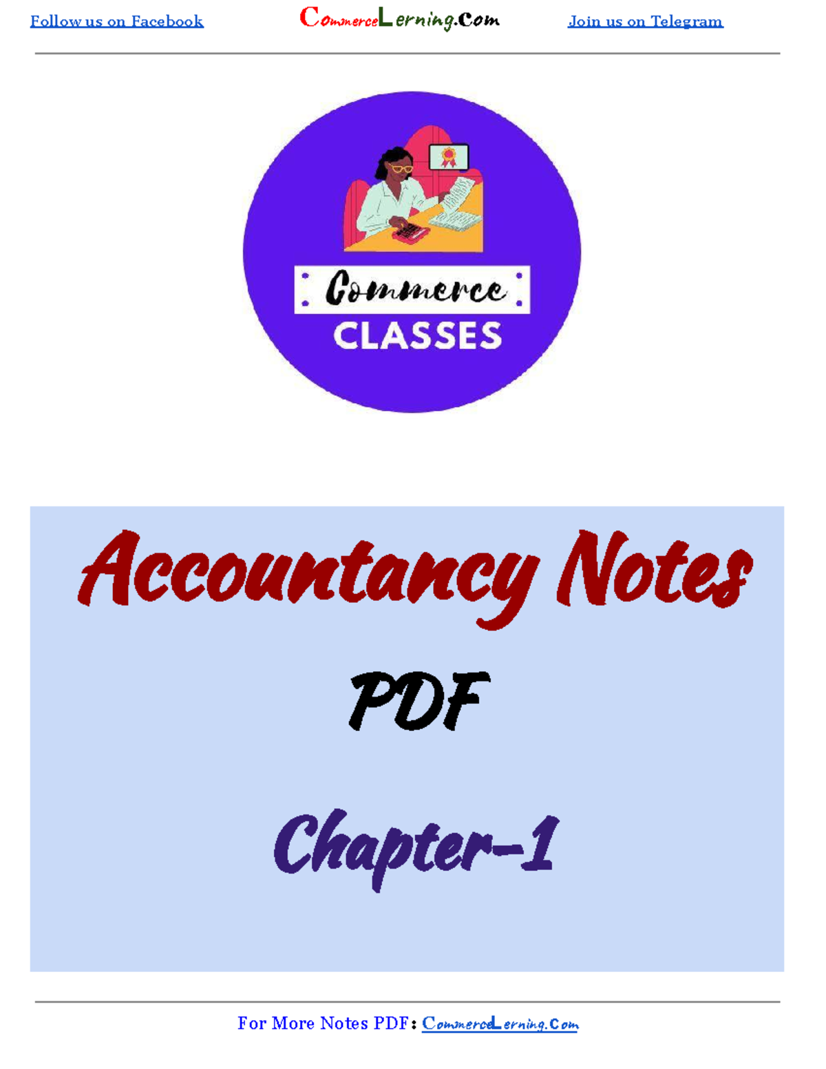 Accountancy Notes PDF Class 12 Chapter 1 - Accountancy Notes PDF ...