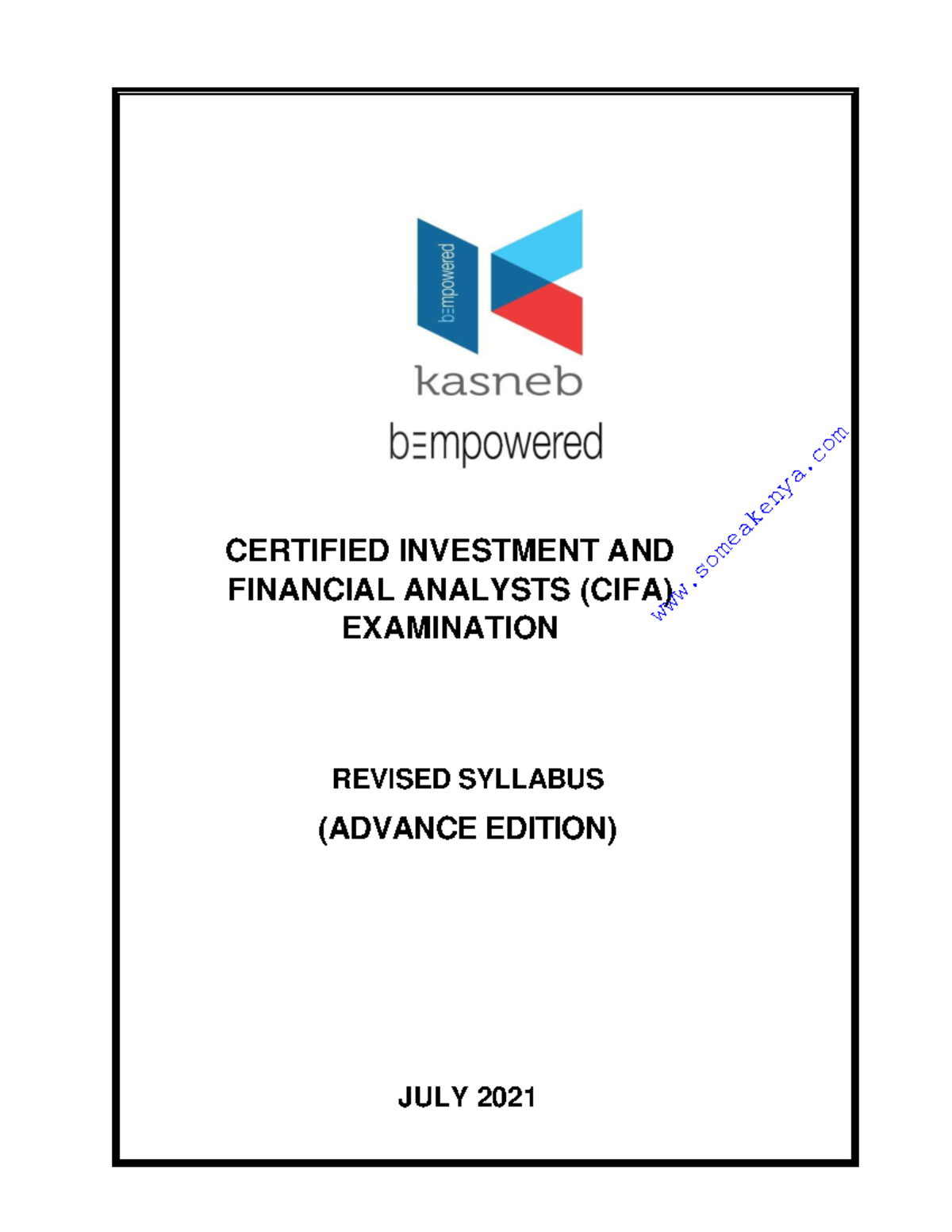 CIFA-new-syllabus-2021-someakenya.com - Advanced Accounting II - Studocu