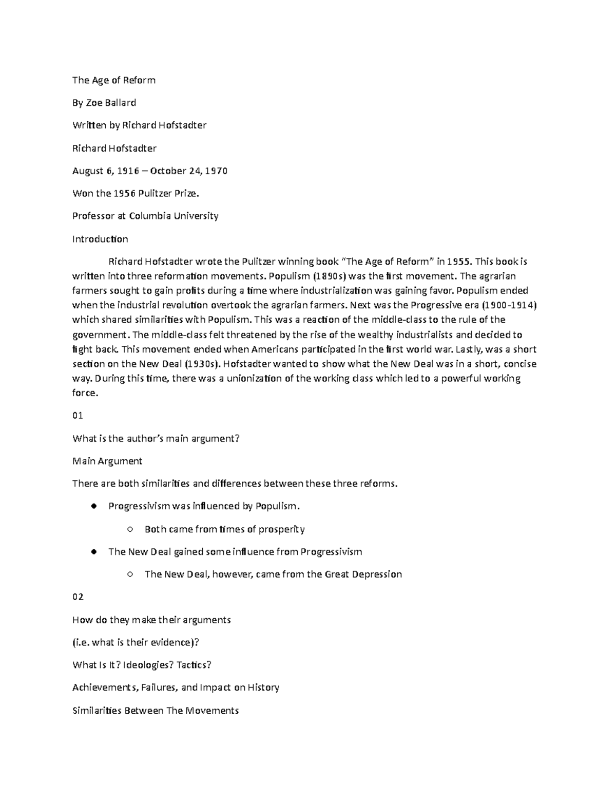 The Age of Reform - Dr. Rowan Steineker - The Age of Reform By Zoe ...