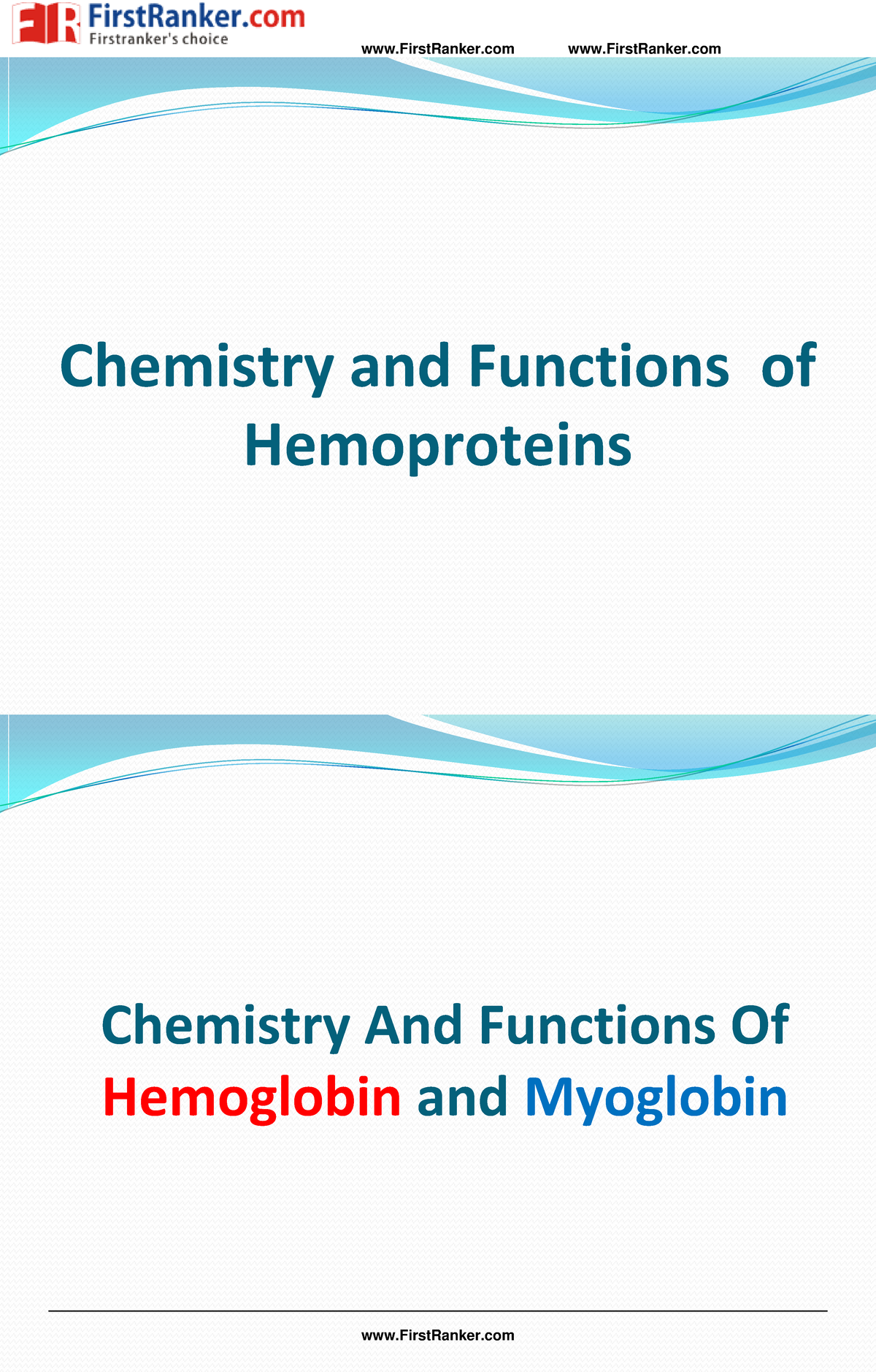MBBS Chemistry AND Function OF Hemoproteins Chemistry CFHC ...
