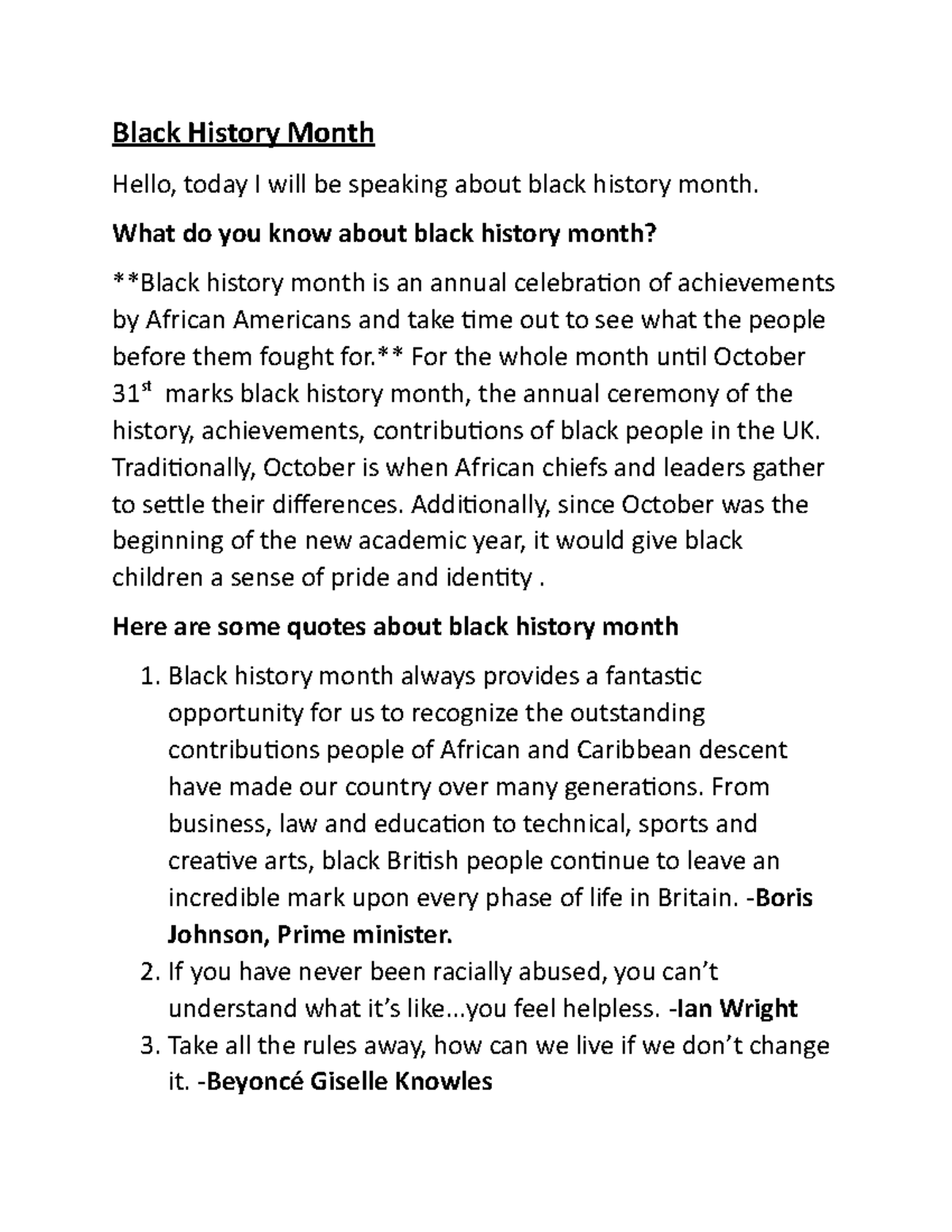 Black history month - What do you know about black history month? Black ...
