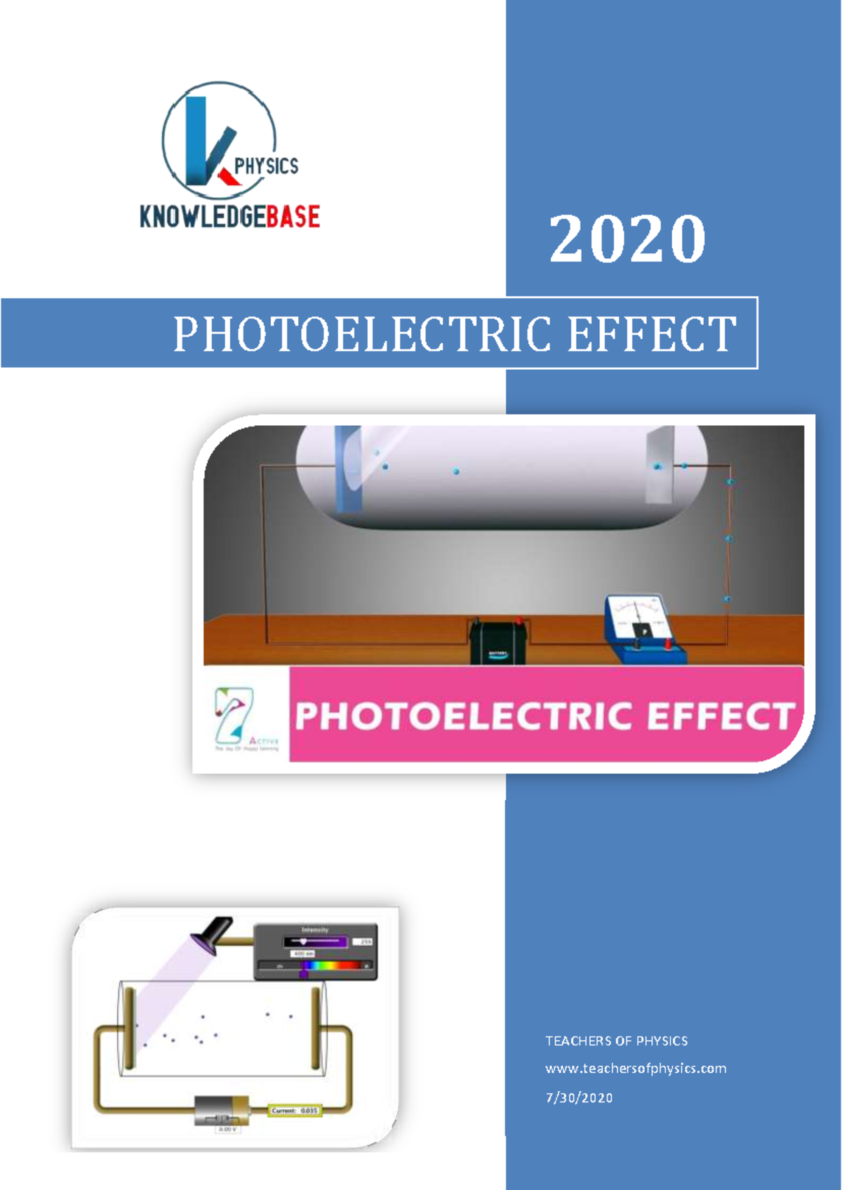Photoeletric Effect - 2020 TEACHERS OF PHYSICS teachersofphysics 7/30 ...