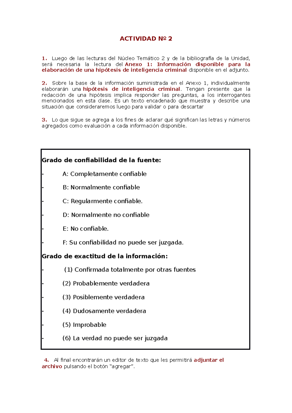 Pereira Facundo Actividad Nº 2 - ACTIVIDAD Nº 2 1. Luego de las lecturas del Núcleo Temático 2 y ...
