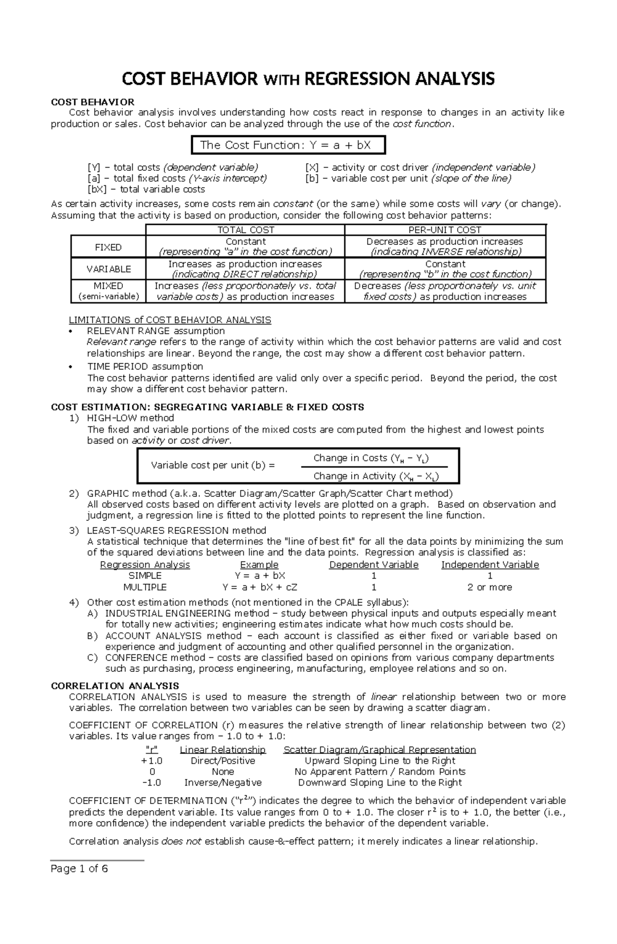 cost-behavior-with-regression-analysis-the-cost-function-y-a-bx