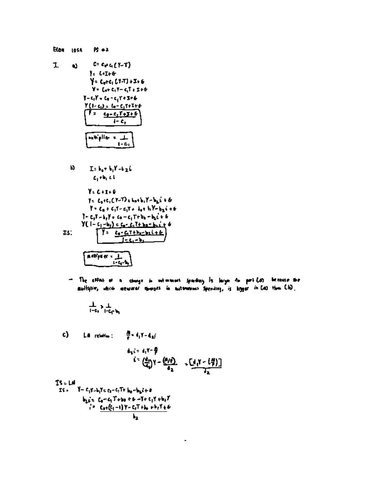 ECON 105A PS#2 - The following is an economics problem set for ECON 105A. - ECON 105A - Studocu