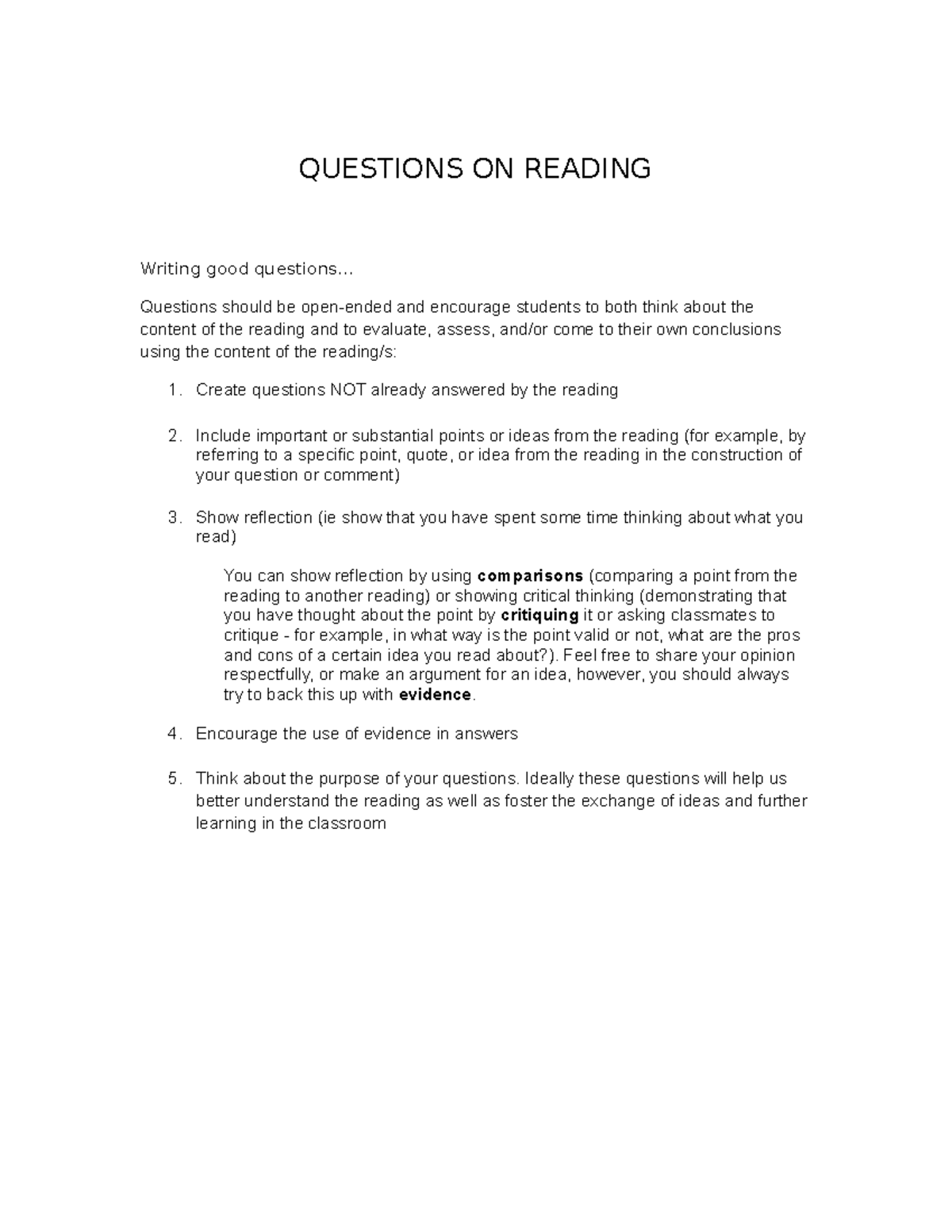 Short assignment questions 19-2 - QUESTIONS ON READING Writing good ...