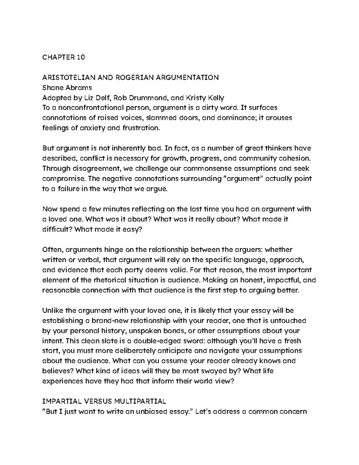 Chapter 10 (ADGA) - CHAPTER 10 ARISTOTELIAN AND ROGERIAN ARGUMENTATION ...