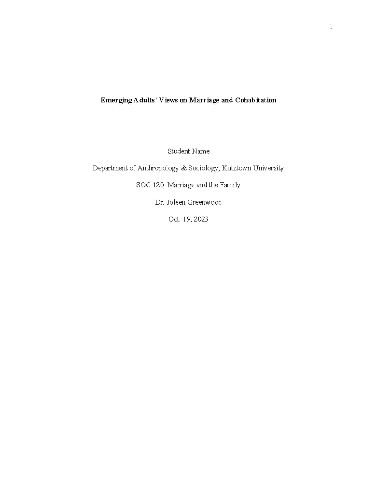Sample Paper APA style 7th ed 2024 2 - Emerging Adults’ Views on ...
