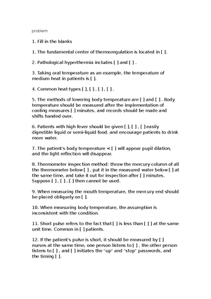 Temperature assessment and care NURS140 - Temperature assessment and ...